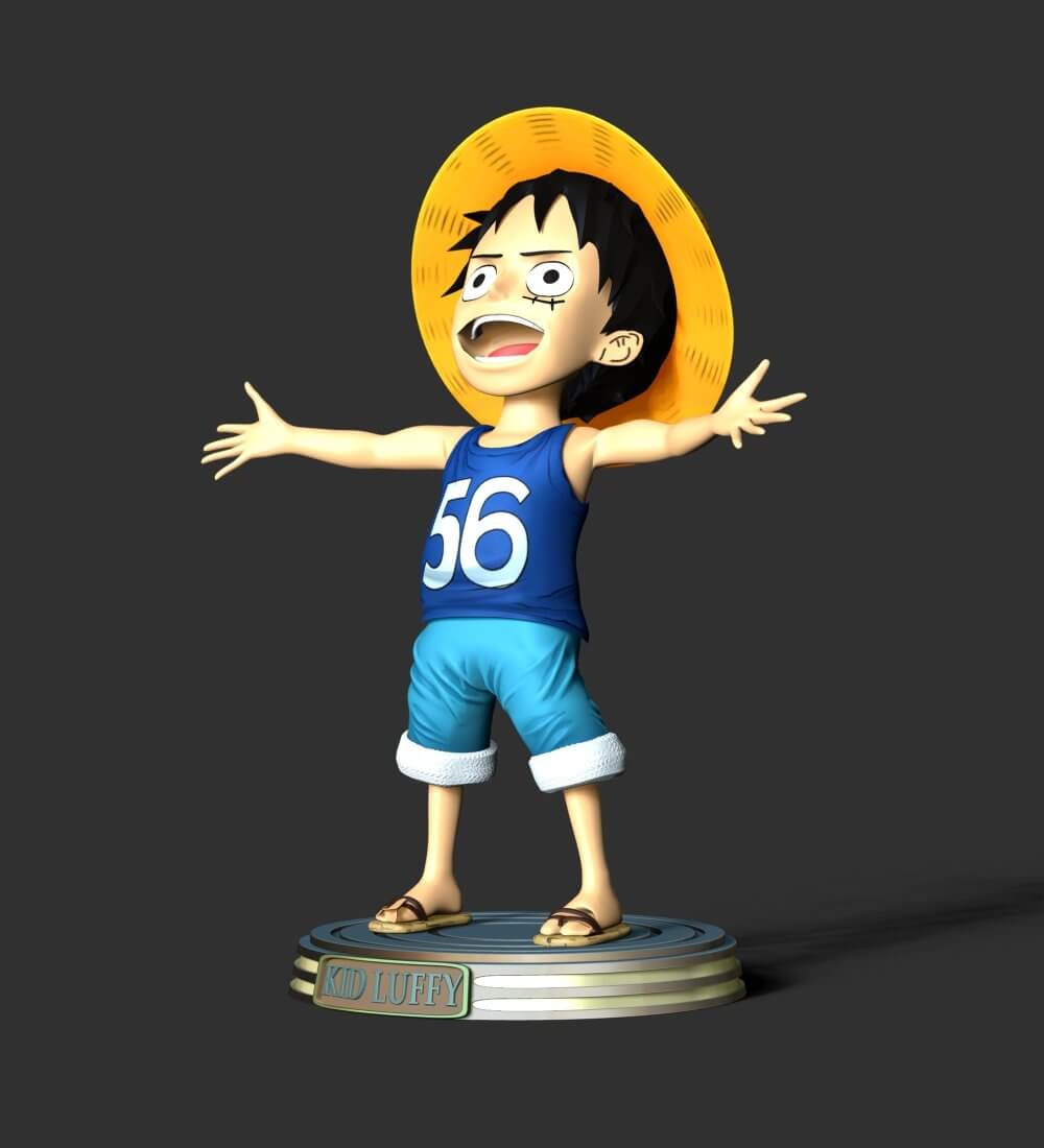 Kid Luffy - One Piece 3D Model by Bon Bon Art