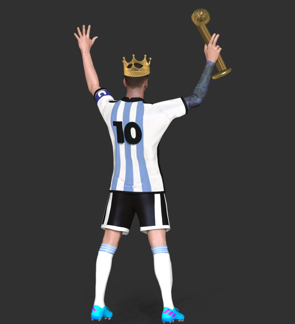 King Messi - 3D Model by Bon Bon Art