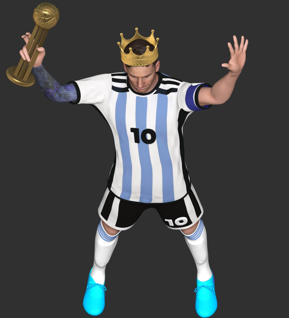 King Messi - 3D Model by Bon Bon Art
