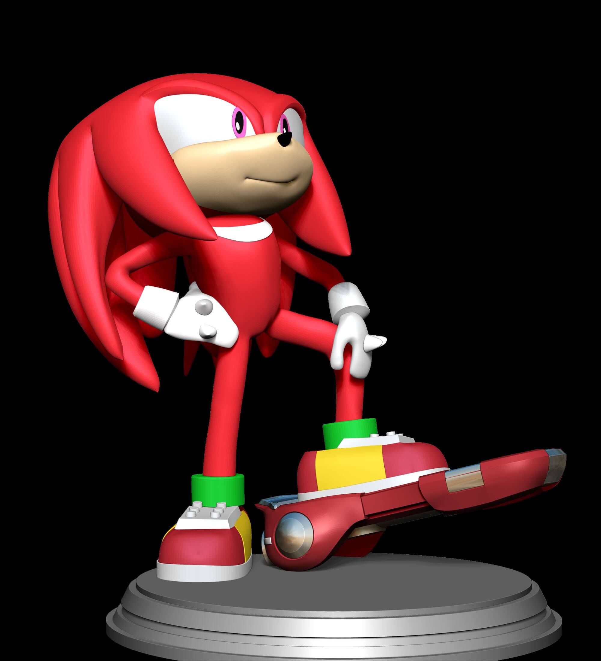 Knuckles - Sonic The Hedgehog 2 Fanart 3D Model by Bon Bon Art