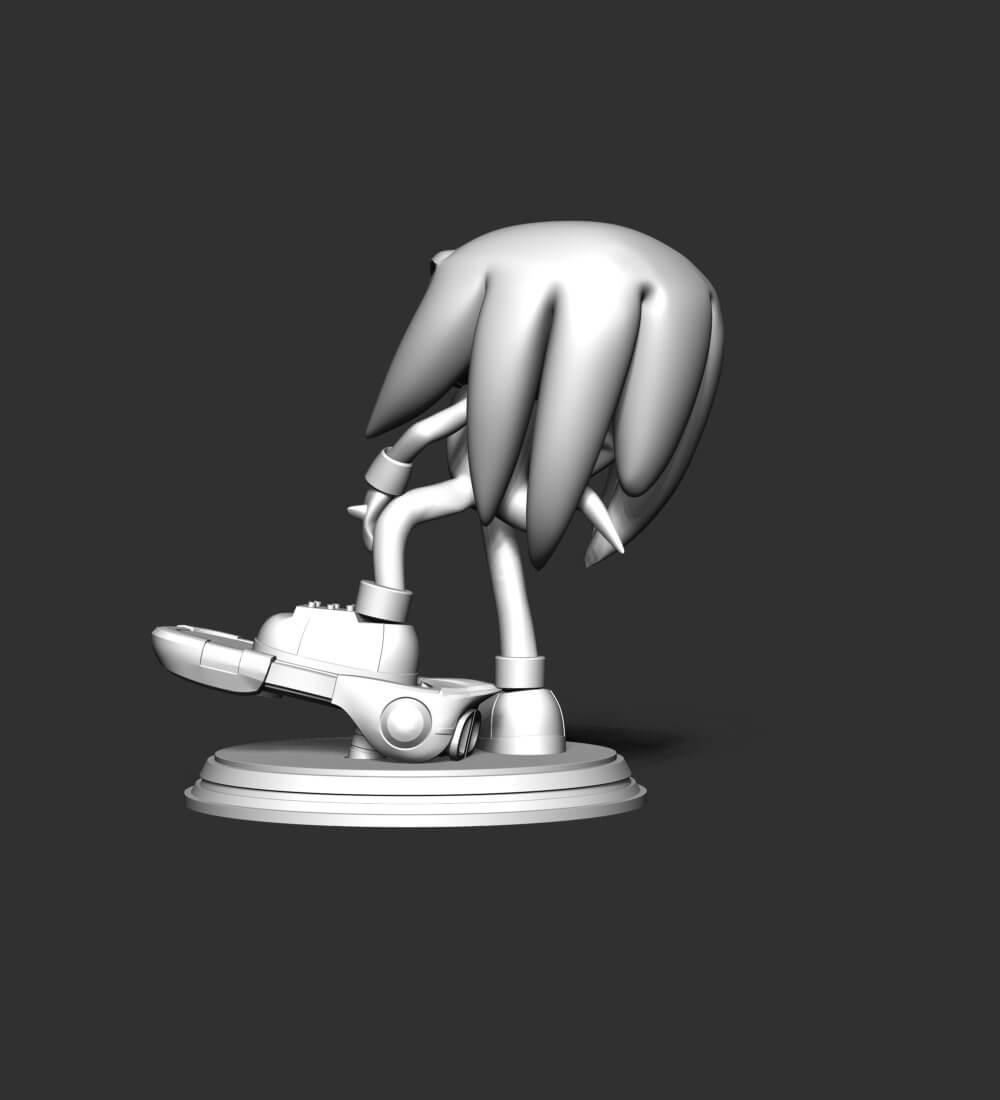 Knuckles - Sonic The Hedgehog 2 Fanart 3D Model by Bon Bon Art