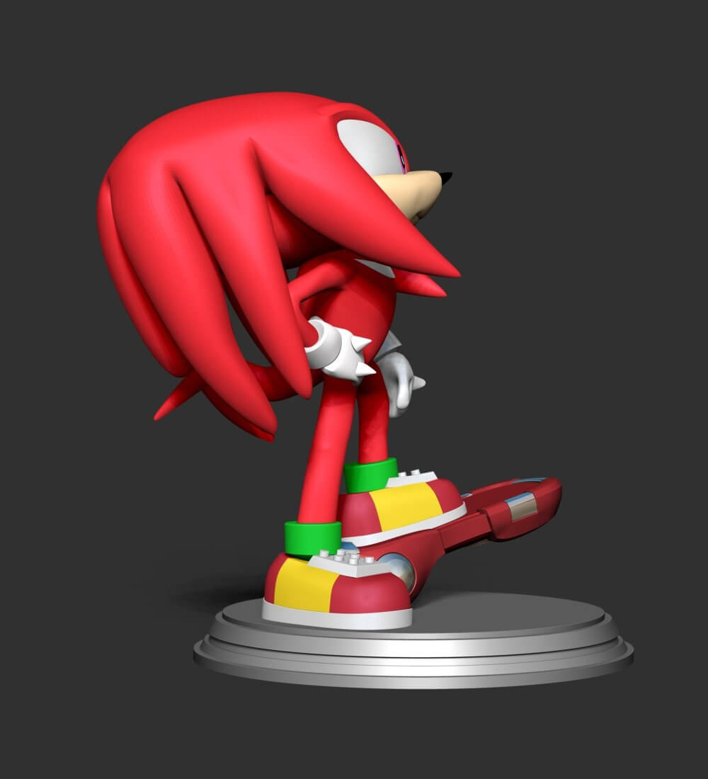 Knuckles - Sonic The Hedgehog 2 Fanart 3D Model by Bon Bon Art