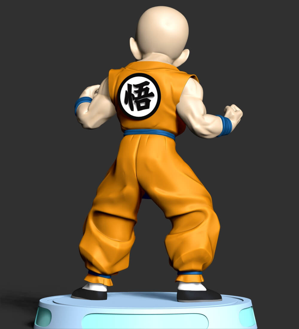 Krillin - Dragon Ball Fanart Free 3D Model by Bon Bon Art