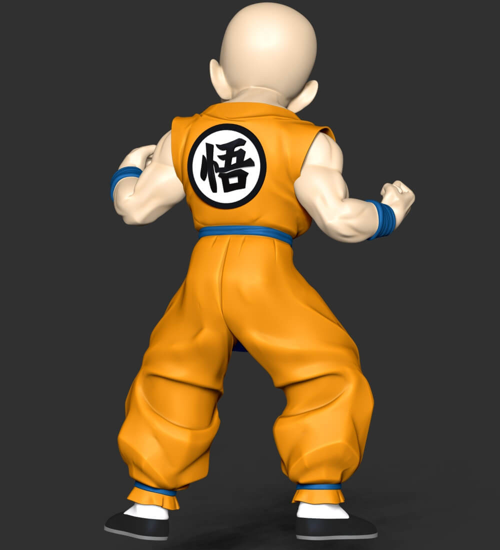 Krillin - Dragon Ball Fanart Free 3D Model by Bon Bon Art