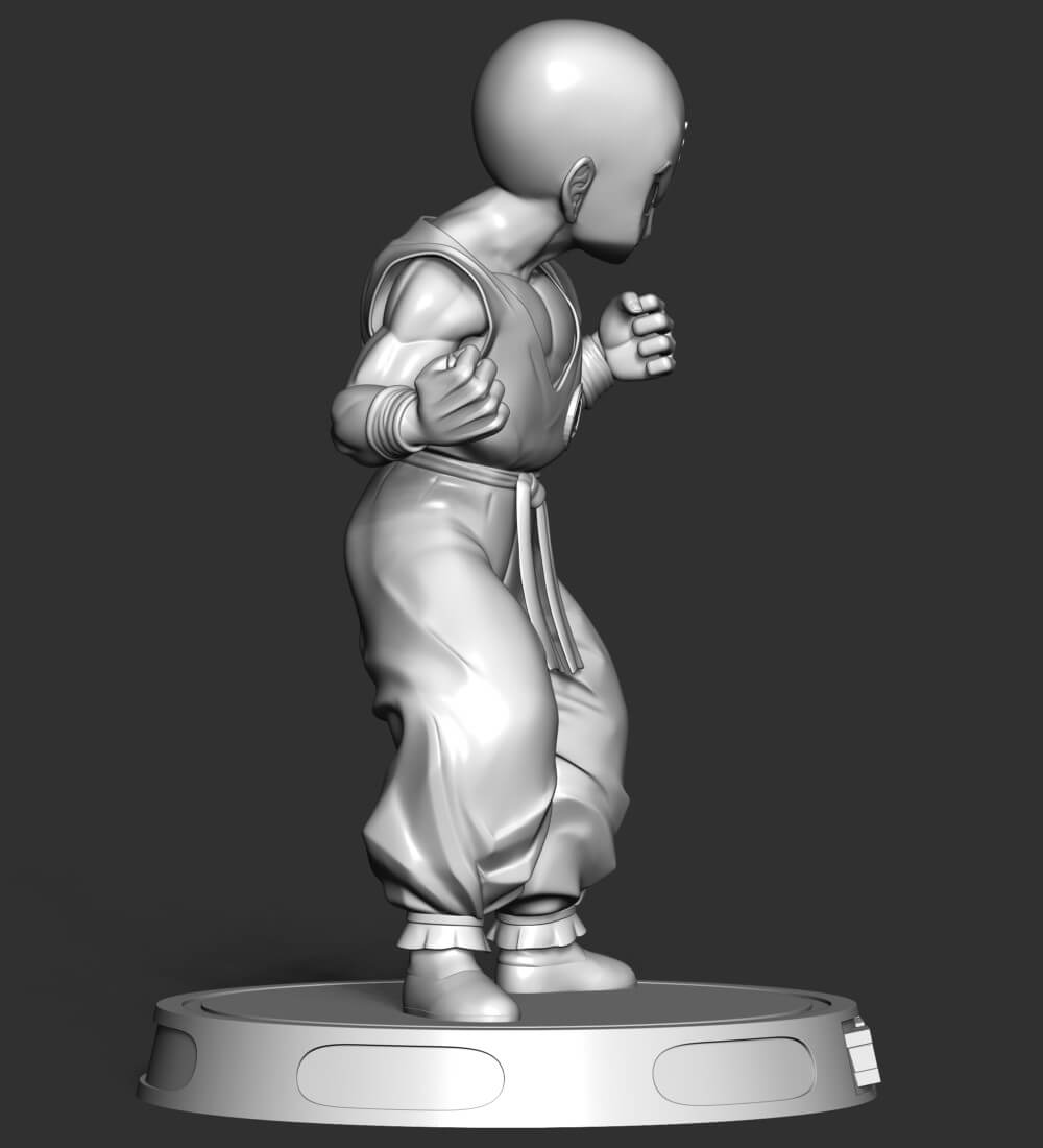 Krillin - Dragon Ball Fanart Free 3D Model by Bon Bon Art