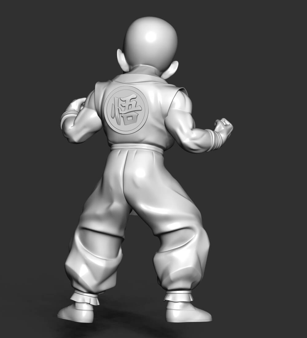 Krillin - Dragon Ball Fanart Free 3D Model by Bon Bon Art