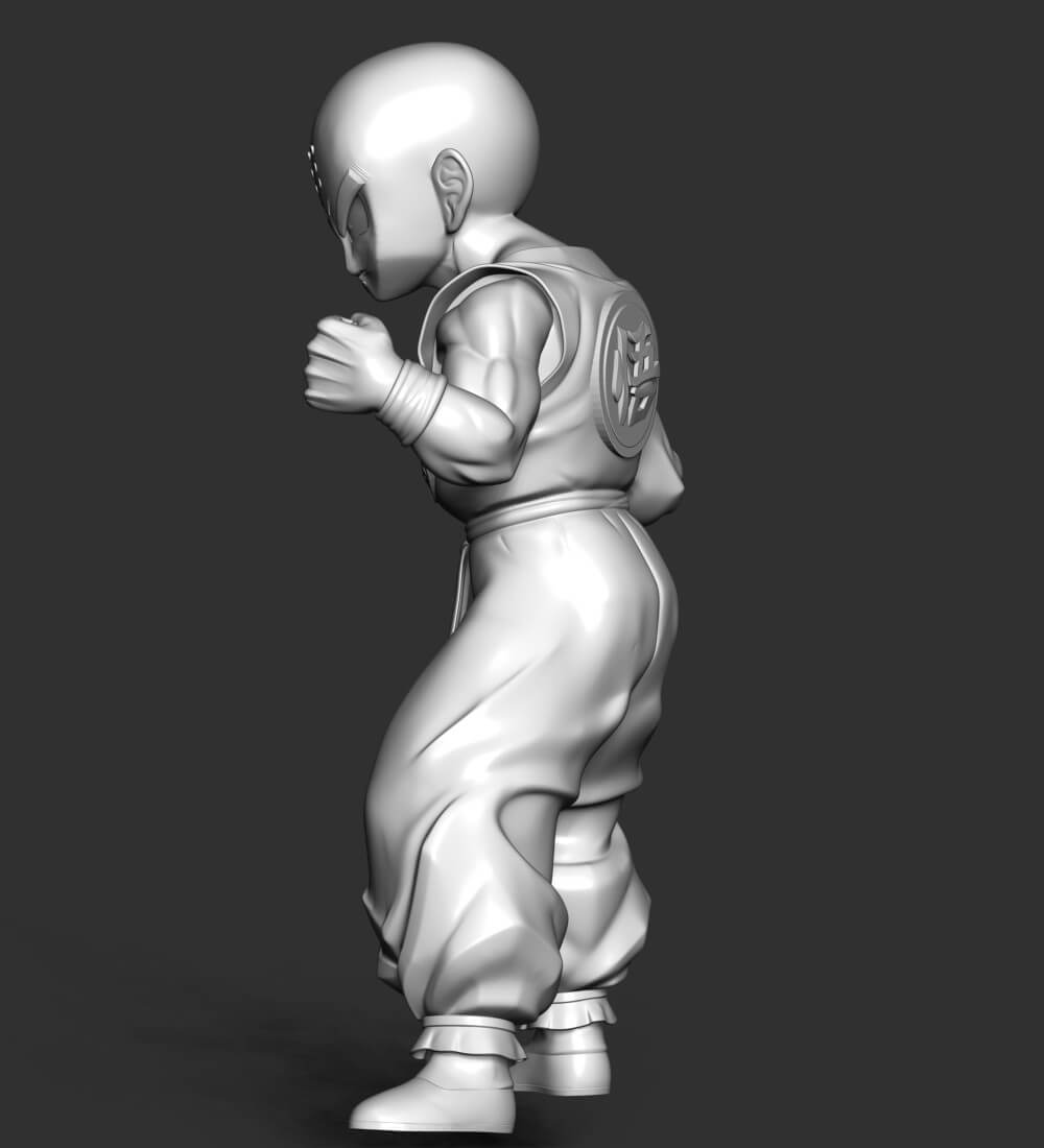 Krillin - Dragon Ball Fanart Free 3D Model by Bon Bon Art