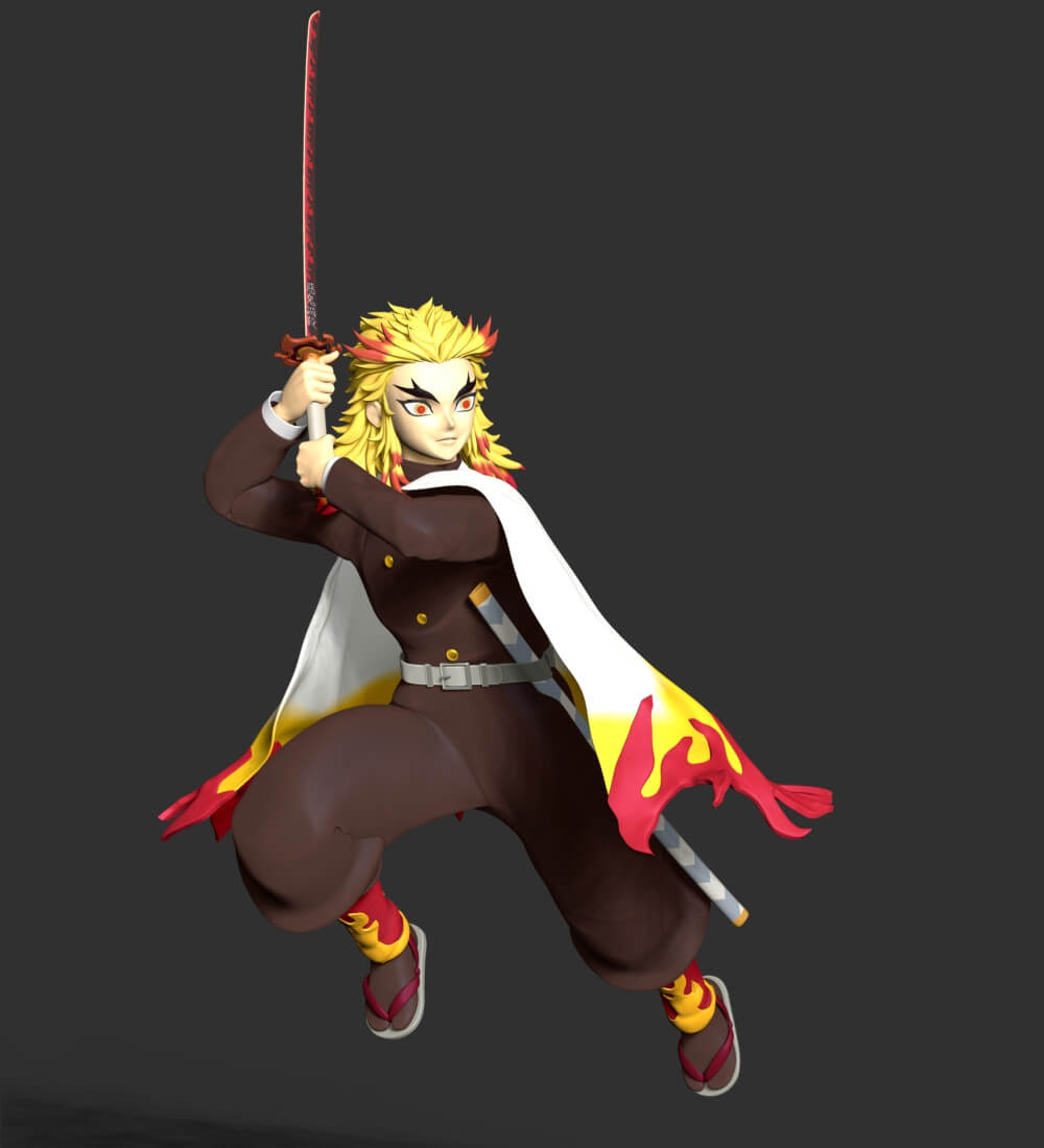 Kyojuro Rengoku - Demon Slayer 3D Model by Bon Bon Art