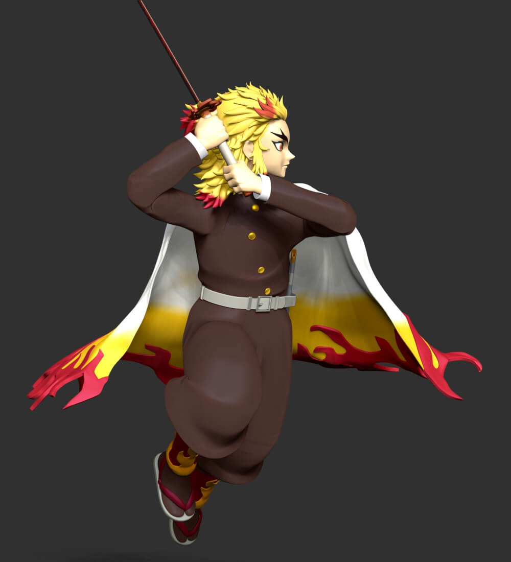 Kyojuro Rengoku - Demon Slayer 3D Model by Bon Bon Art