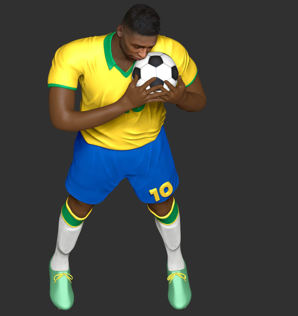 Legend Pele - 3D Model by Bon Bon Art