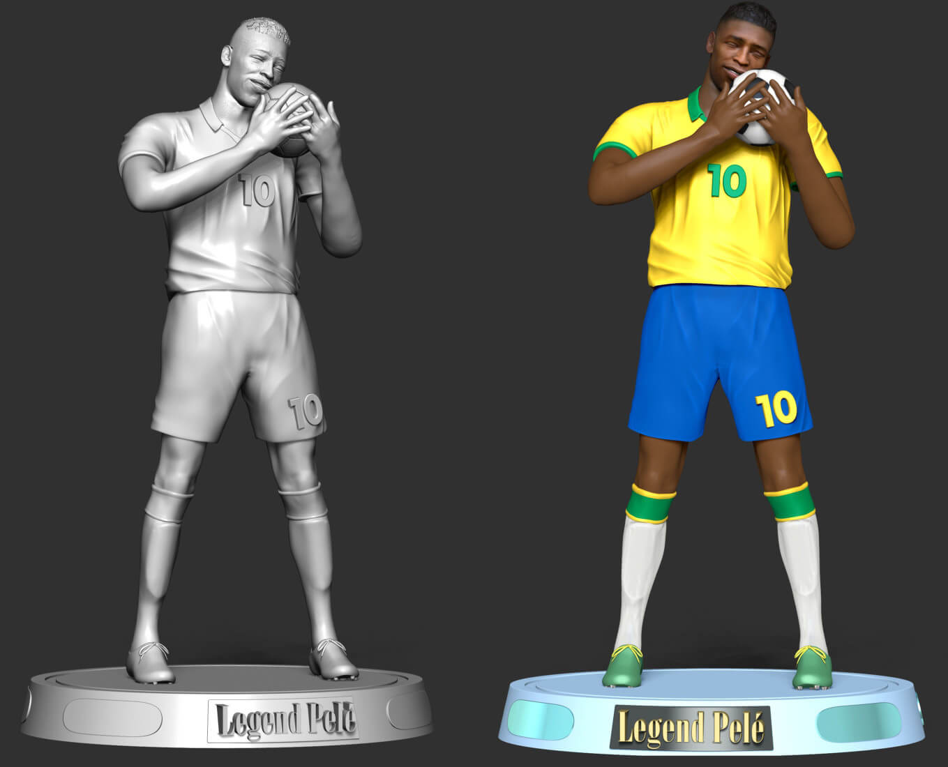 Legend Pele - 3D Model by Bon Bon Art