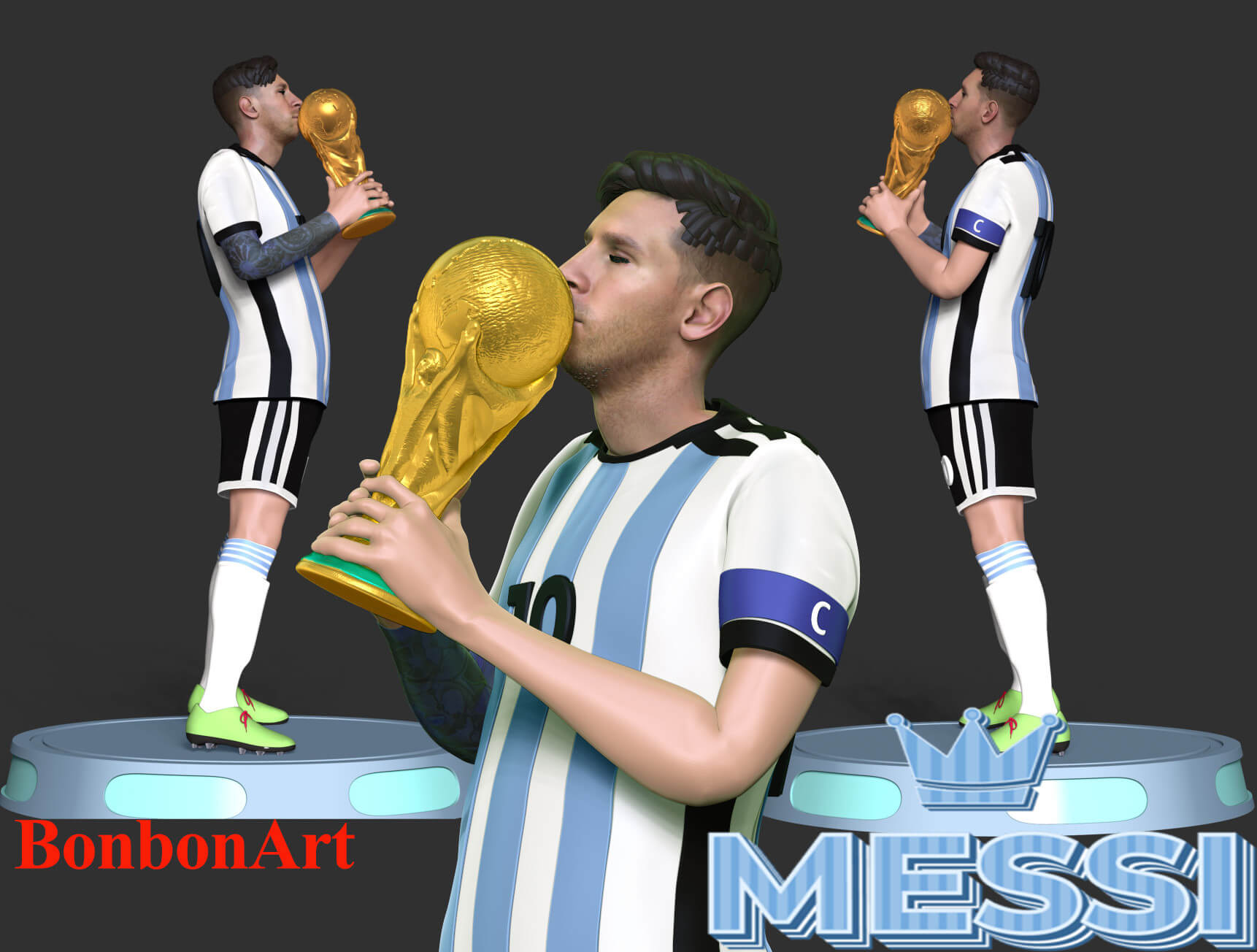 Lionel Messi - 3D Model by Bon Bon Art