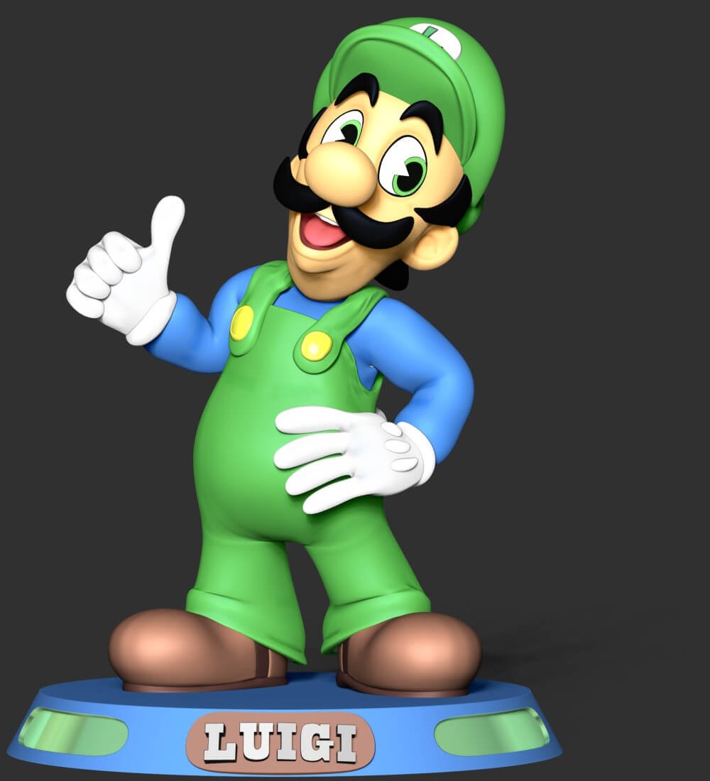 Luigi - Super Mario Bros 3D Model by Bon Bon Art