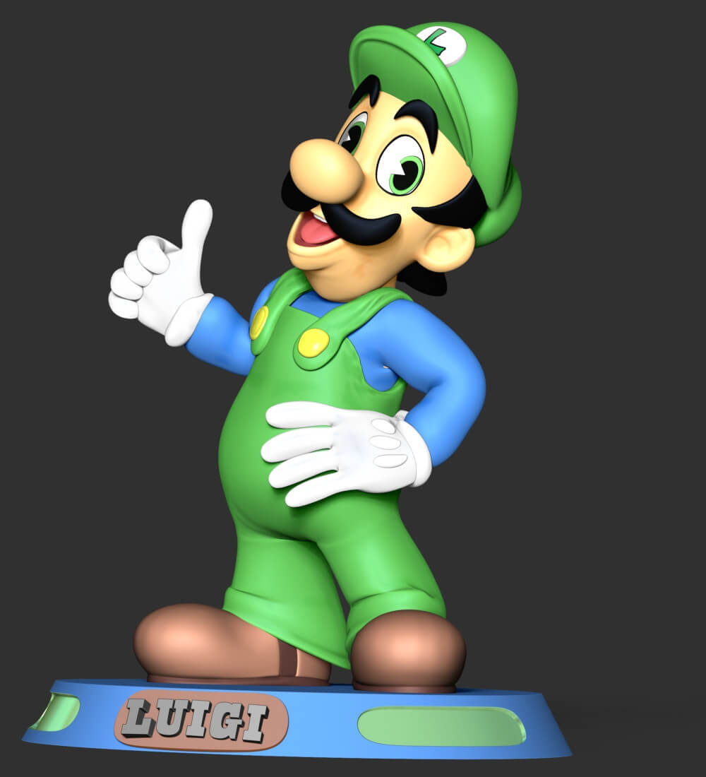 Luigi - Super Mario Bros 3D Model by Bon Bon Art