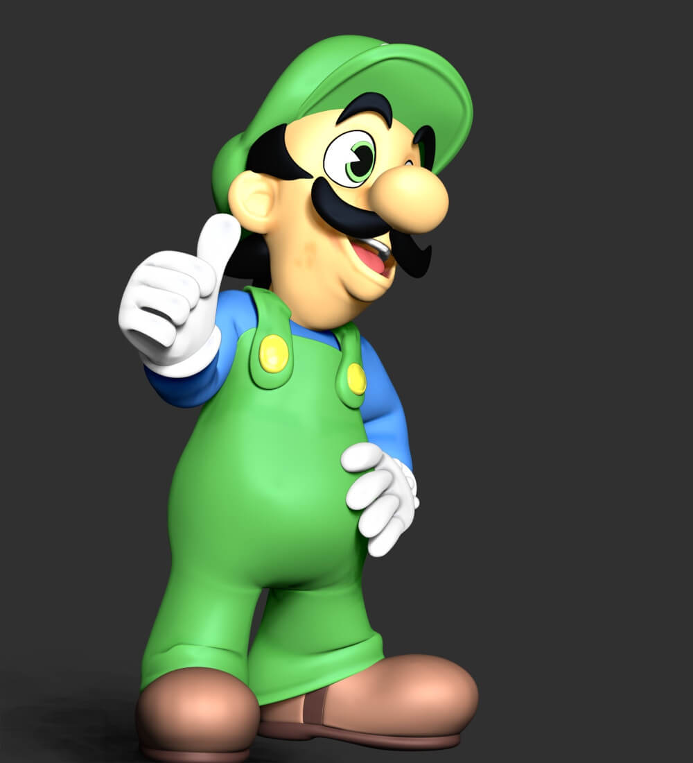 Luigi - Super Mario Bros 3D Model by Bon Bon Art