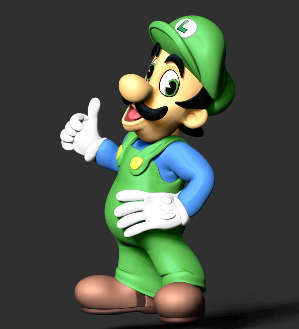 Luigi - Super Mario Bros 3D Model by Bon Bon Art