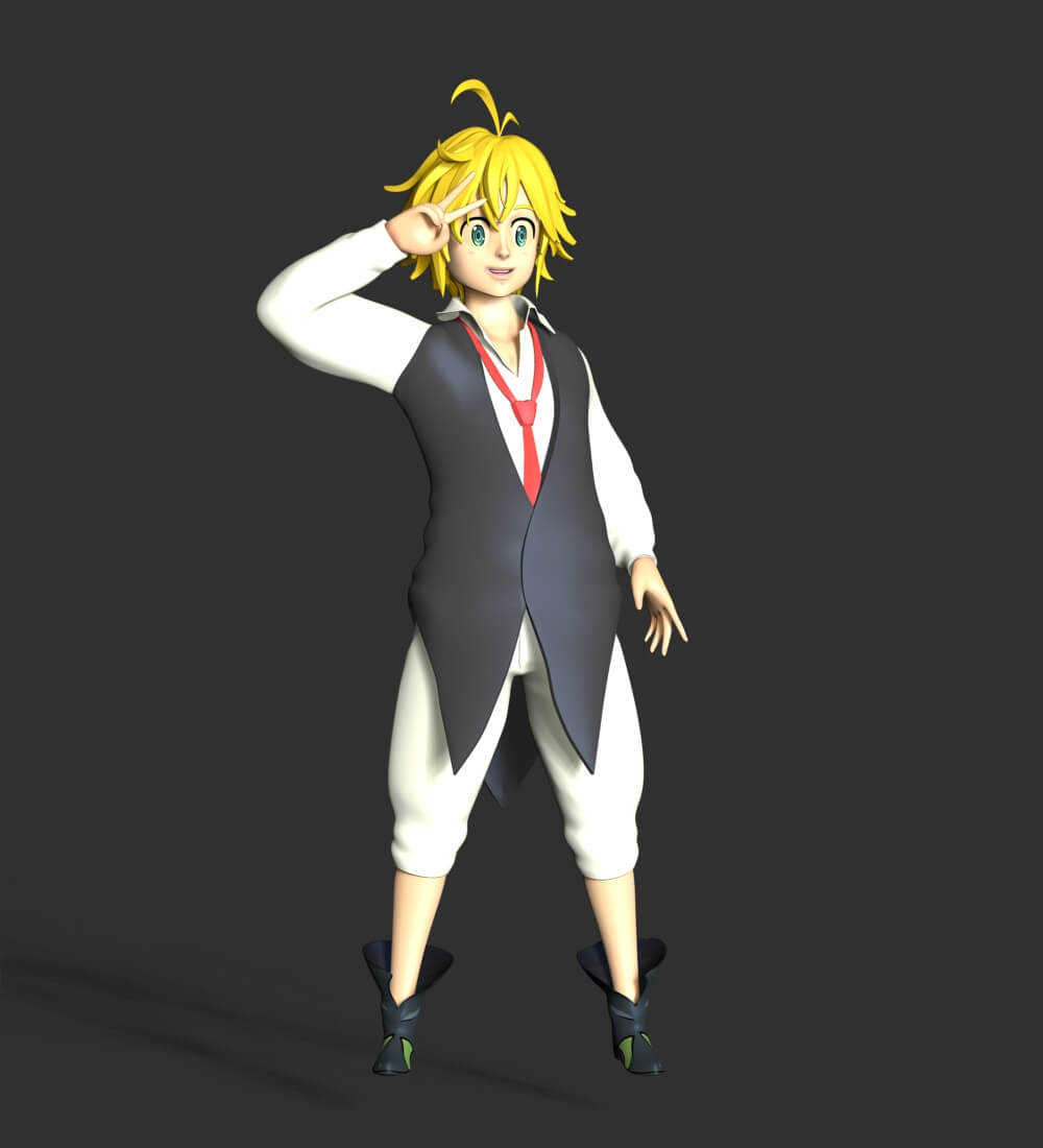 Meliodas - The Seven Deadly Sins 3D Model by Bon Bon Art