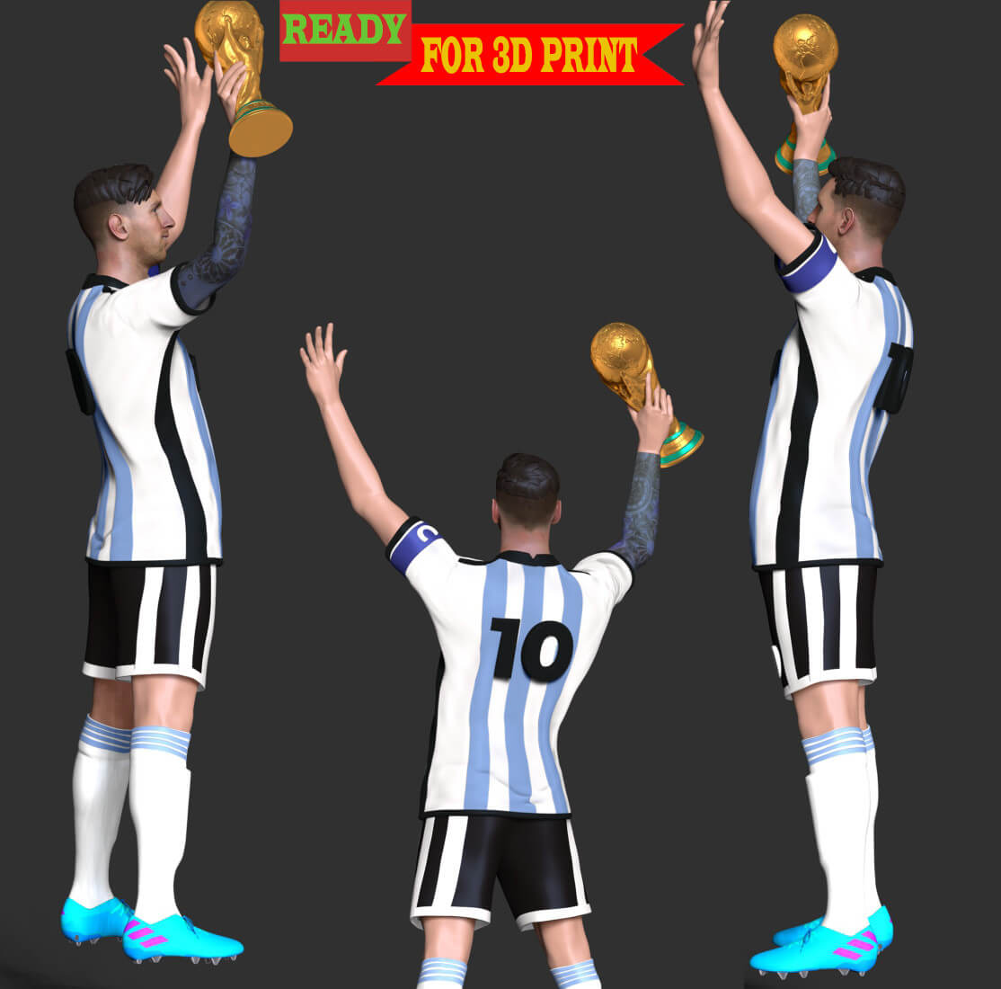 Messi - 3D Model by Bon Bon Art