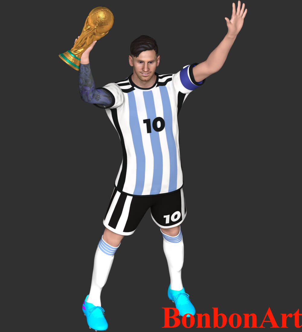 Messi - 3D Model by Bon Bon Art