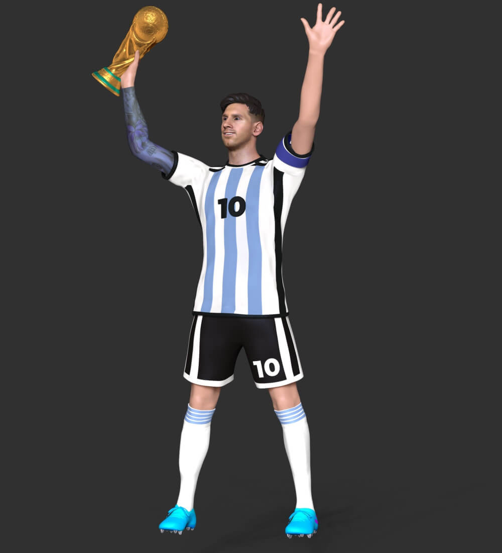 Messi - 3D Model by Bon Bon Art