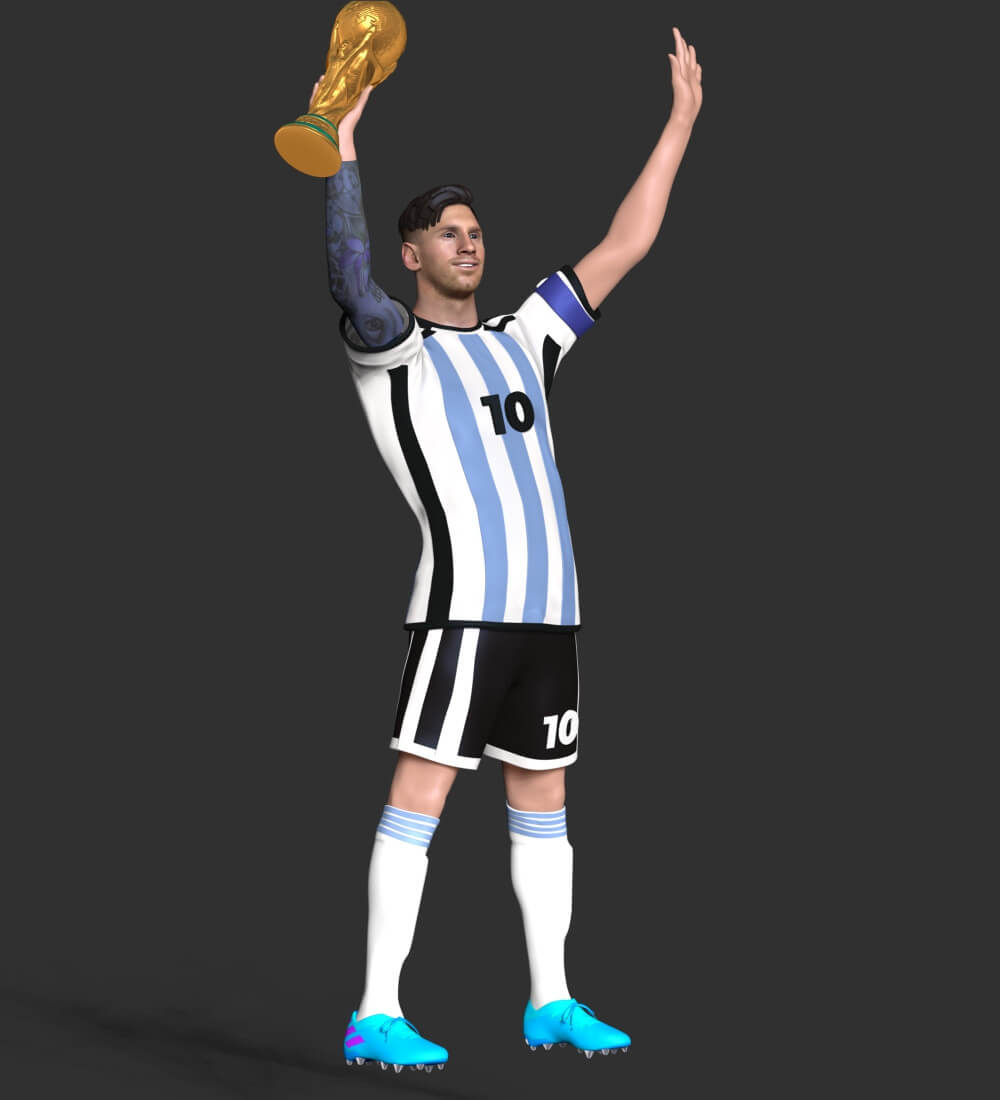 Messi - 3D Model by Bon Bon Art