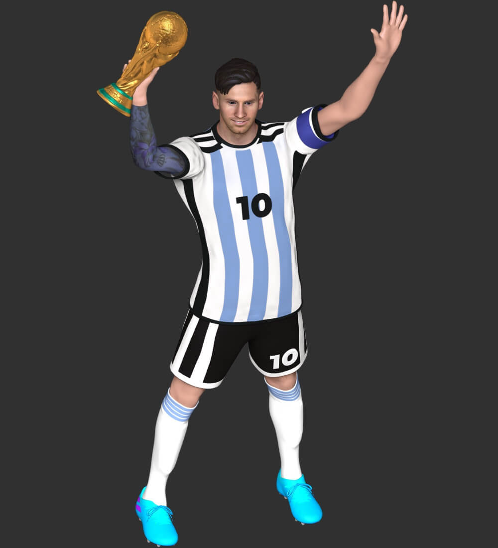 Messi - 3D Model by Bon Bon Art