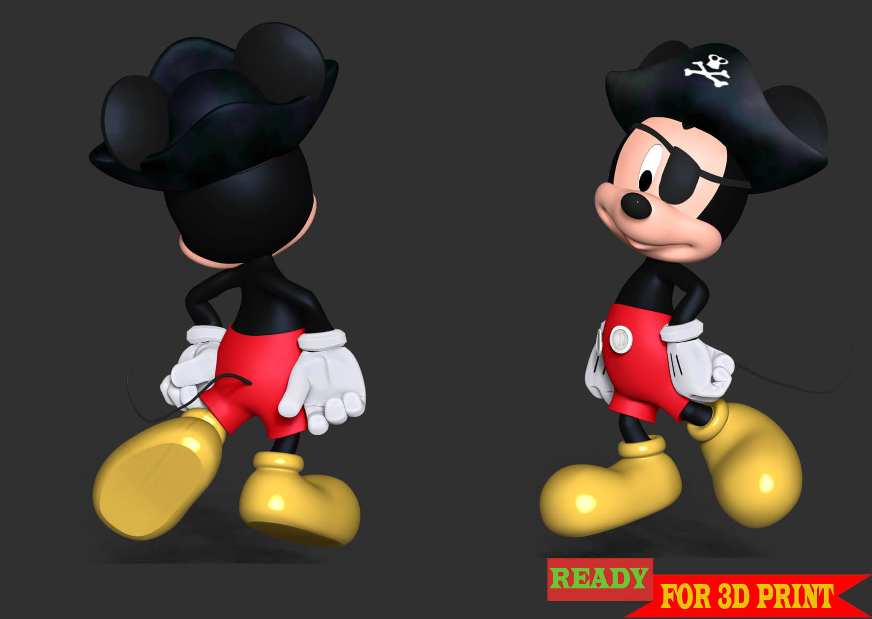 Mickey - Happy Halloween 3D Model by Bon Bon Art
