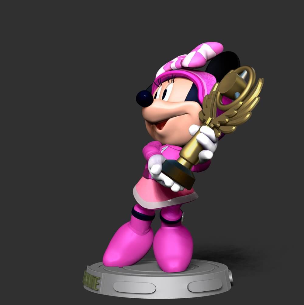 Minnie Mouse - Champions Trophy 3D Model by Bon Bon Art