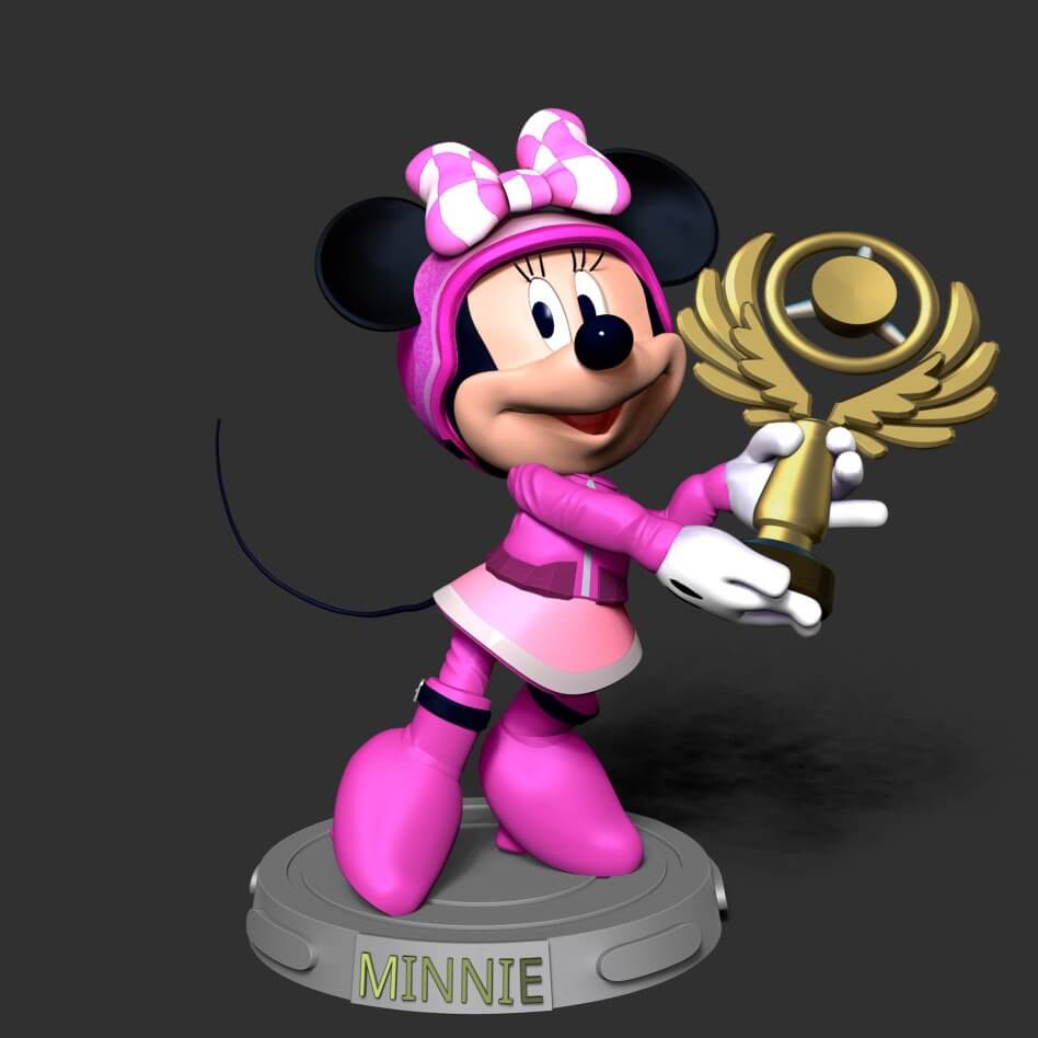 Minnie Mouse - Champions Trophy 3D Model by Bon Bon Art