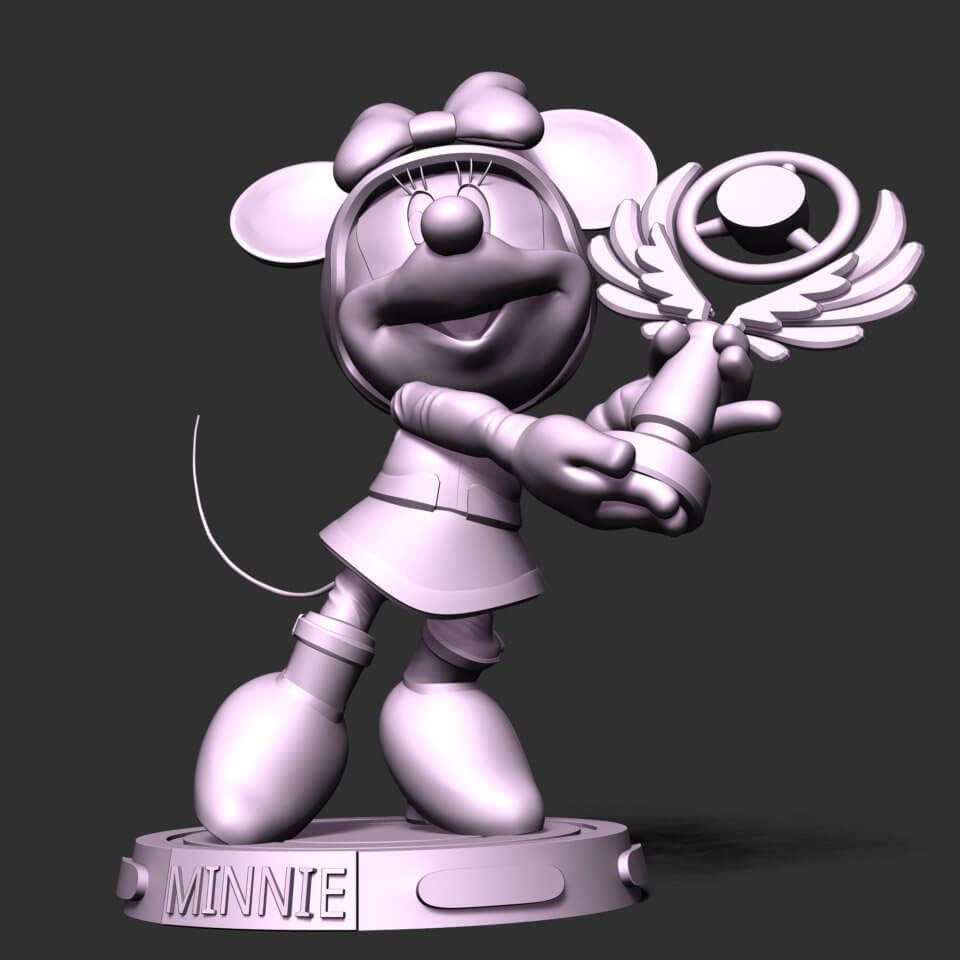 Minnie Mouse - Champions Trophy 3D Model by Bon Bon Art