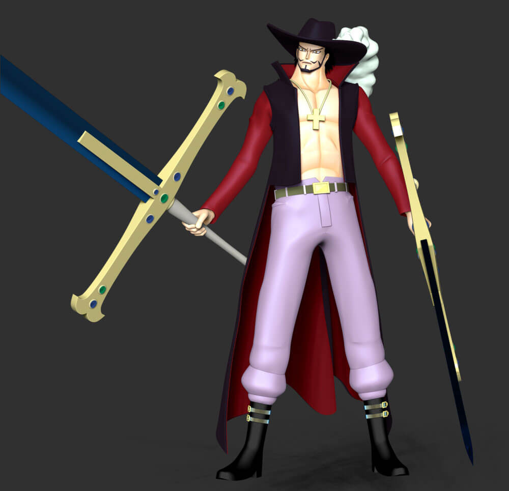 One Piece - Dracule Mihawk 3D Model by Bon Bon Art