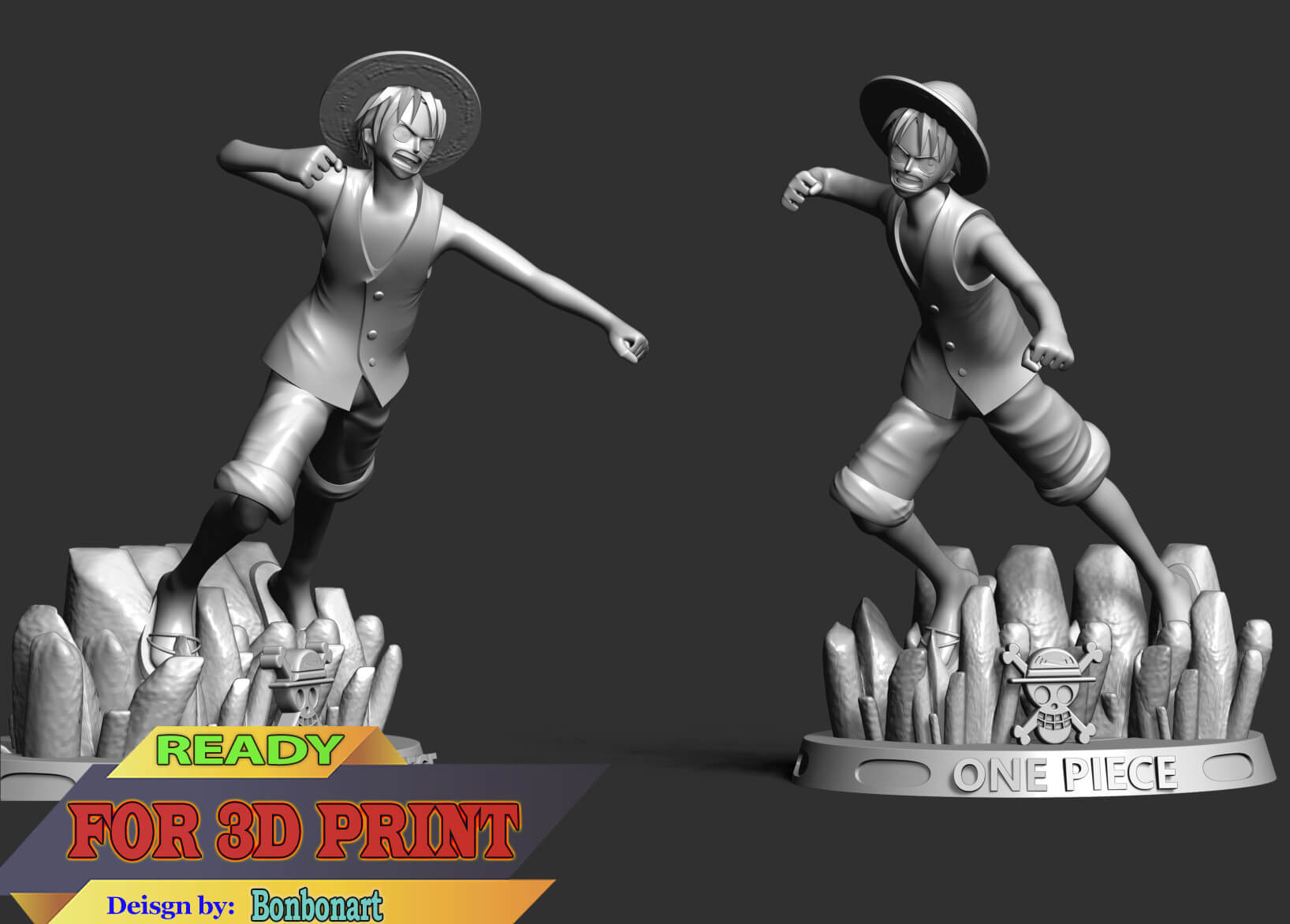 One Piece - Luffy 3D Model by Bon Bon Art