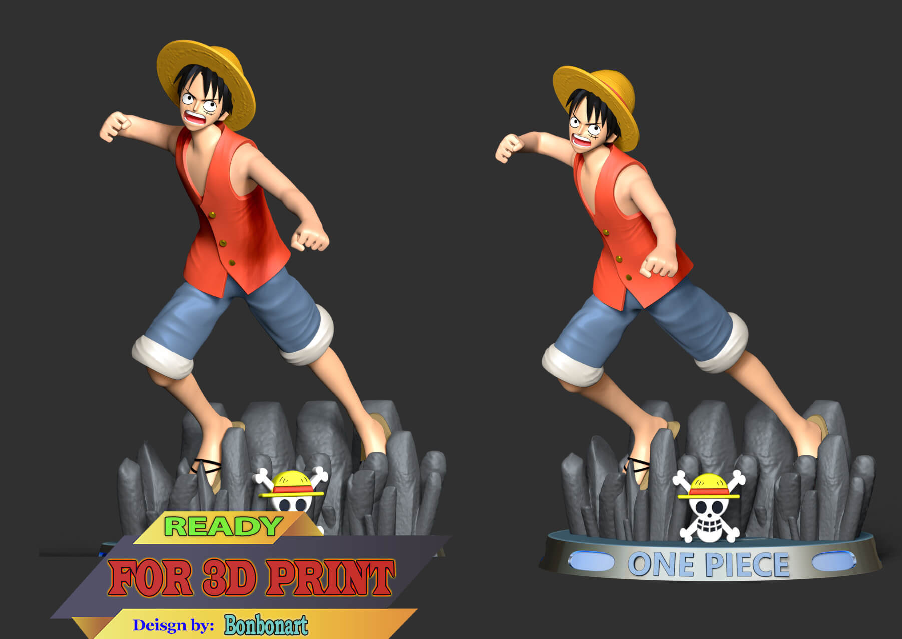 One Piece - Luffy 3D Model by Bon Bon Art