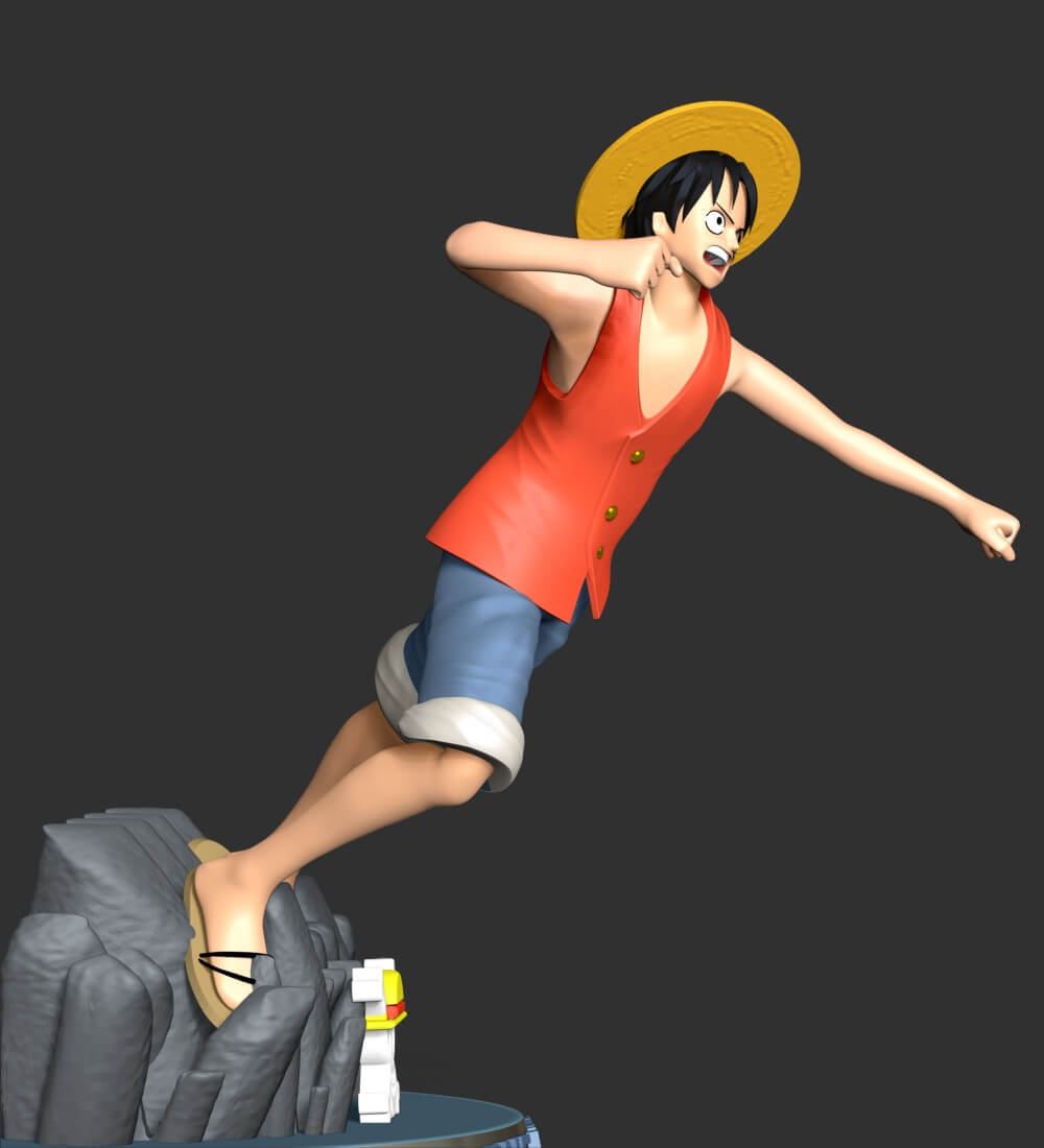 One Piece - Luffy 3D Model by Bon Bon Art
