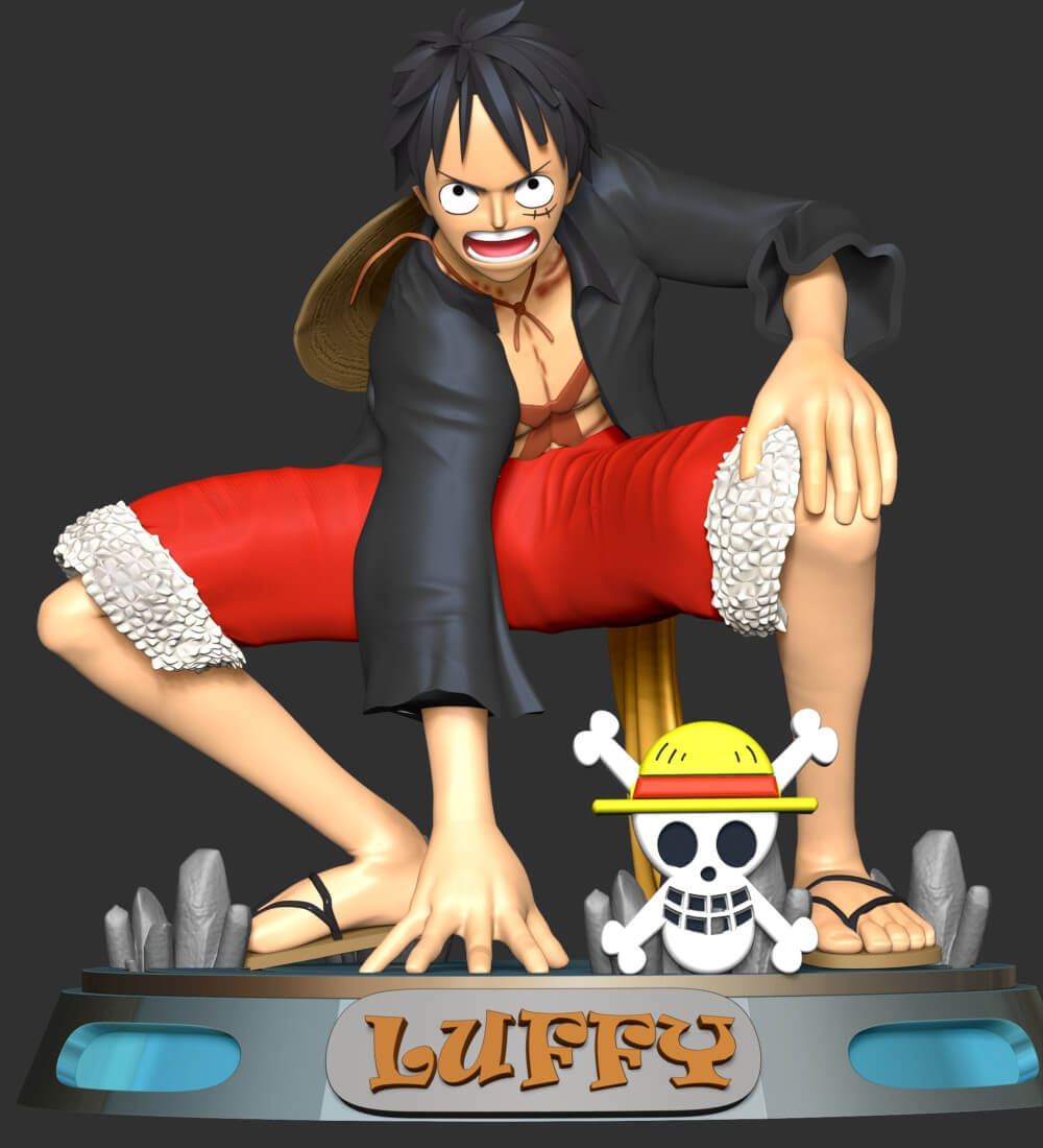 One Piece - Monkey D. Luffy 3D Model by Bon Bon Art