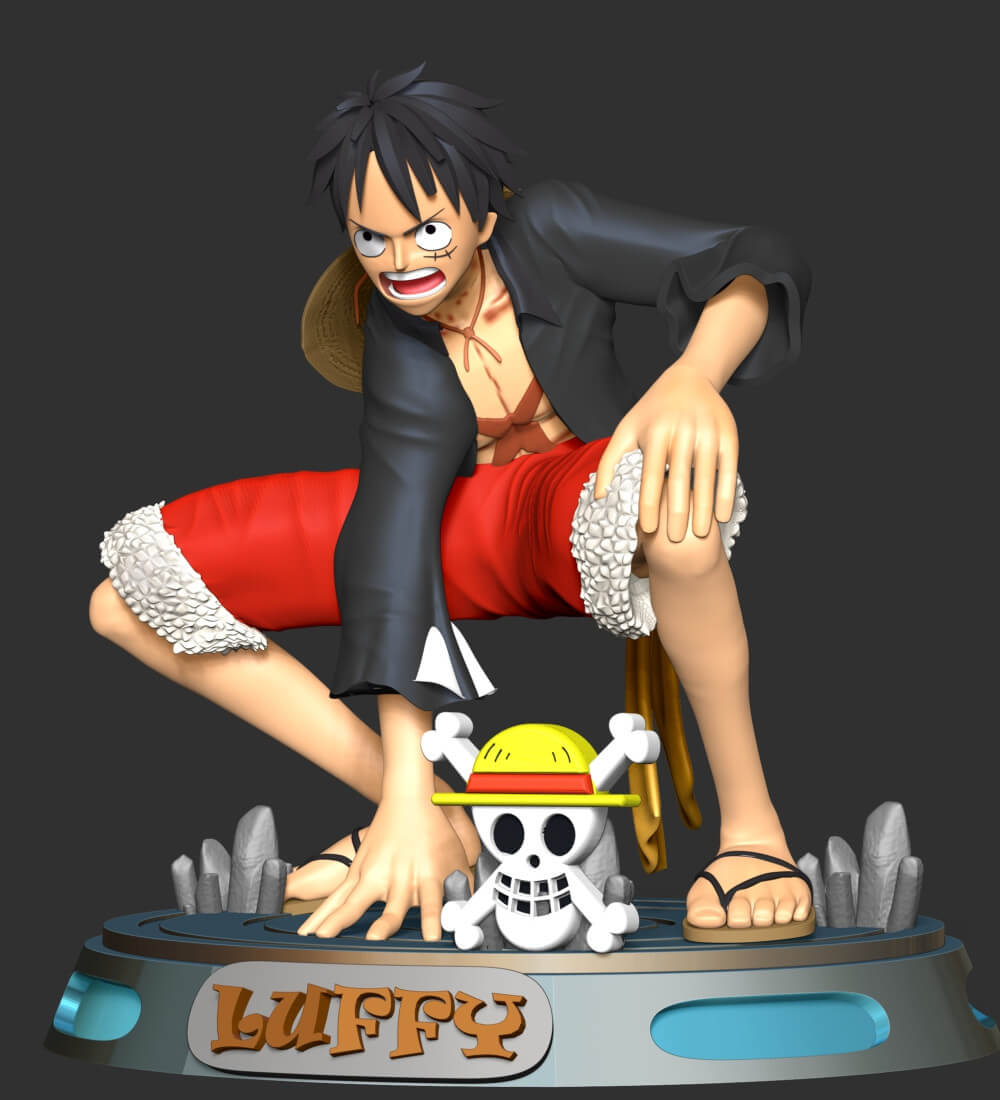 One Piece - Monkey D. Luffy 3D Model by Bon Bon Art
