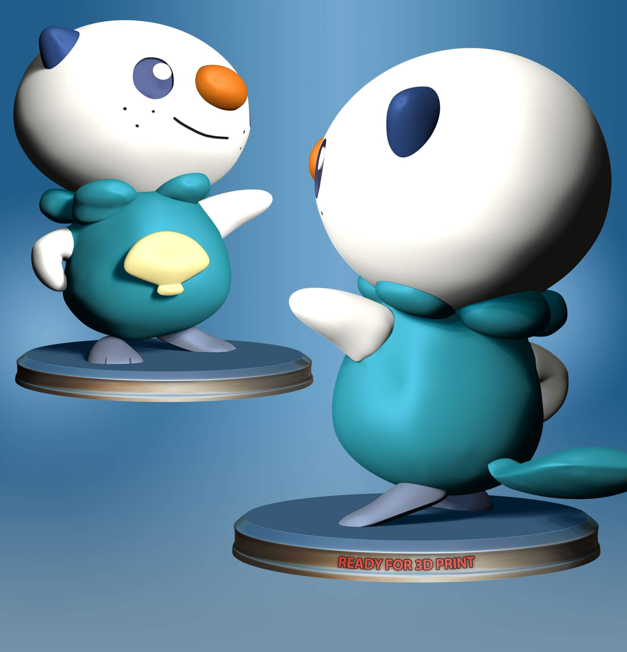 Oshawott - Pokemon Go 3D Model by Bon Bon Art