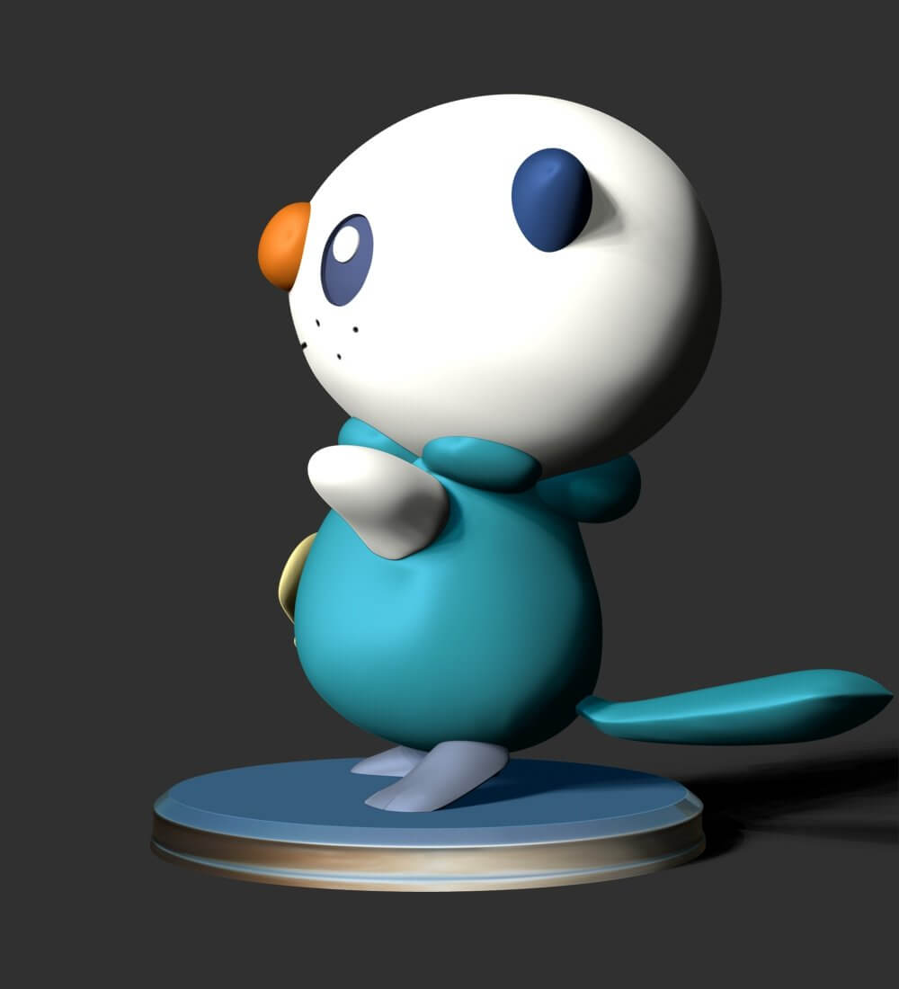 Oshawott - Pokemon Go 3D Model by Bon Bon Art