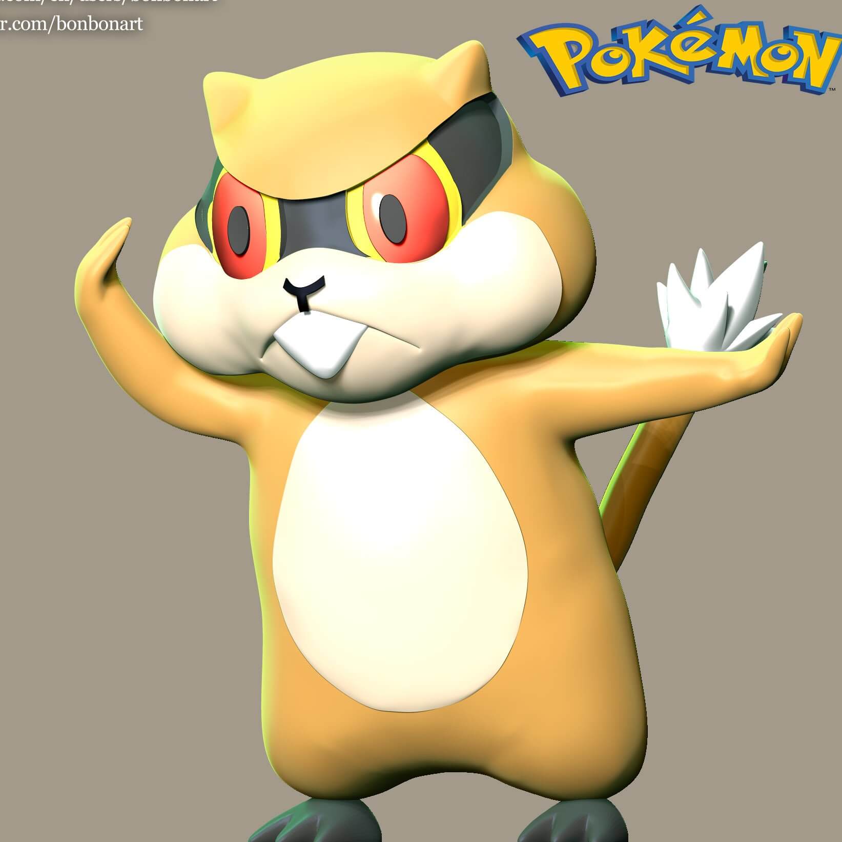 Patrat - Pokemon Go 3D Model by Bon Bon Art