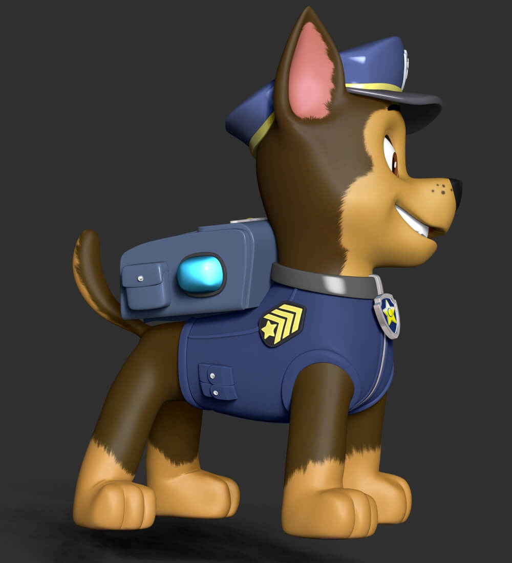 Paw Patrol - Chase 3D Model by Bon Bon Art