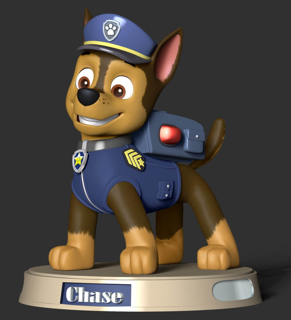 Paw Patrol - Chase 3D Model by Bon Bon Art