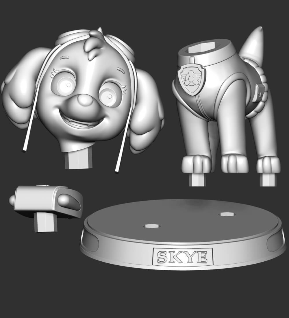 Paw Patrol - Skye 3D Model by Bon Bon Art