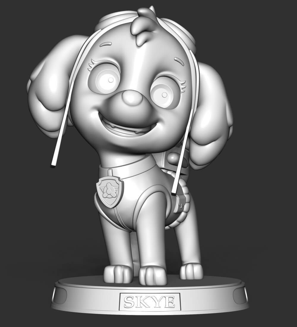 Paw Patrol - Skye 3D Model by Bon Bon Art