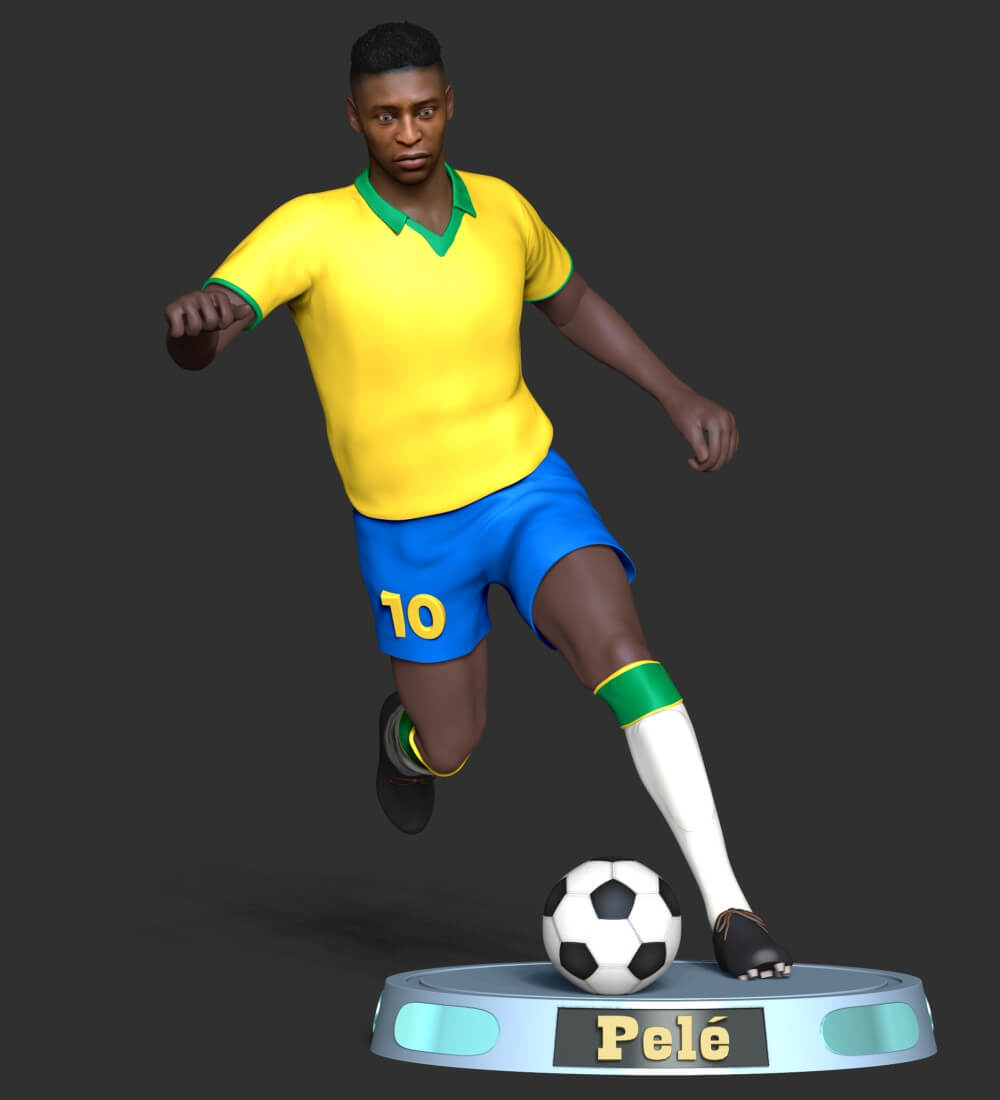 Pele - King of Football 3D Model by Bon Bon Art