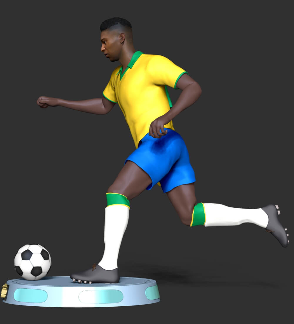 Pele - King of Football 3D Model by Bon Bon Art