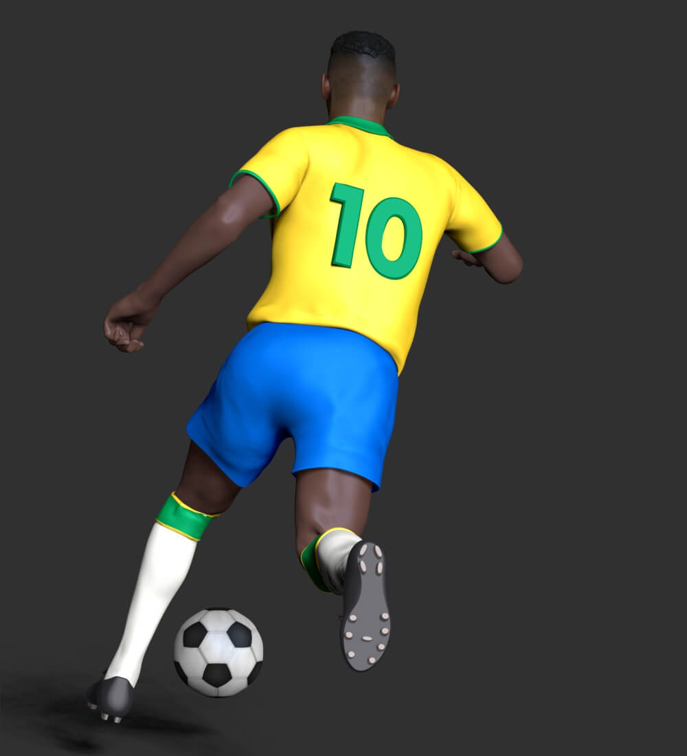 Pele - King of Football 3D Model by Bon Bon Art