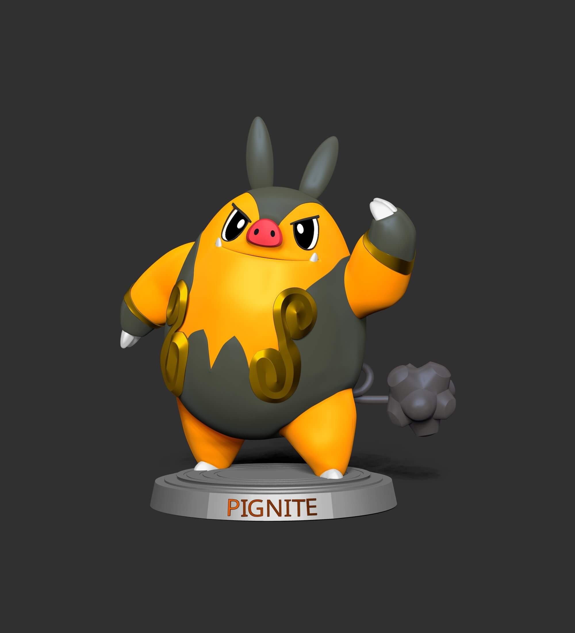 Pignite - Pokemon Go 3D Model by Bon Bon Art