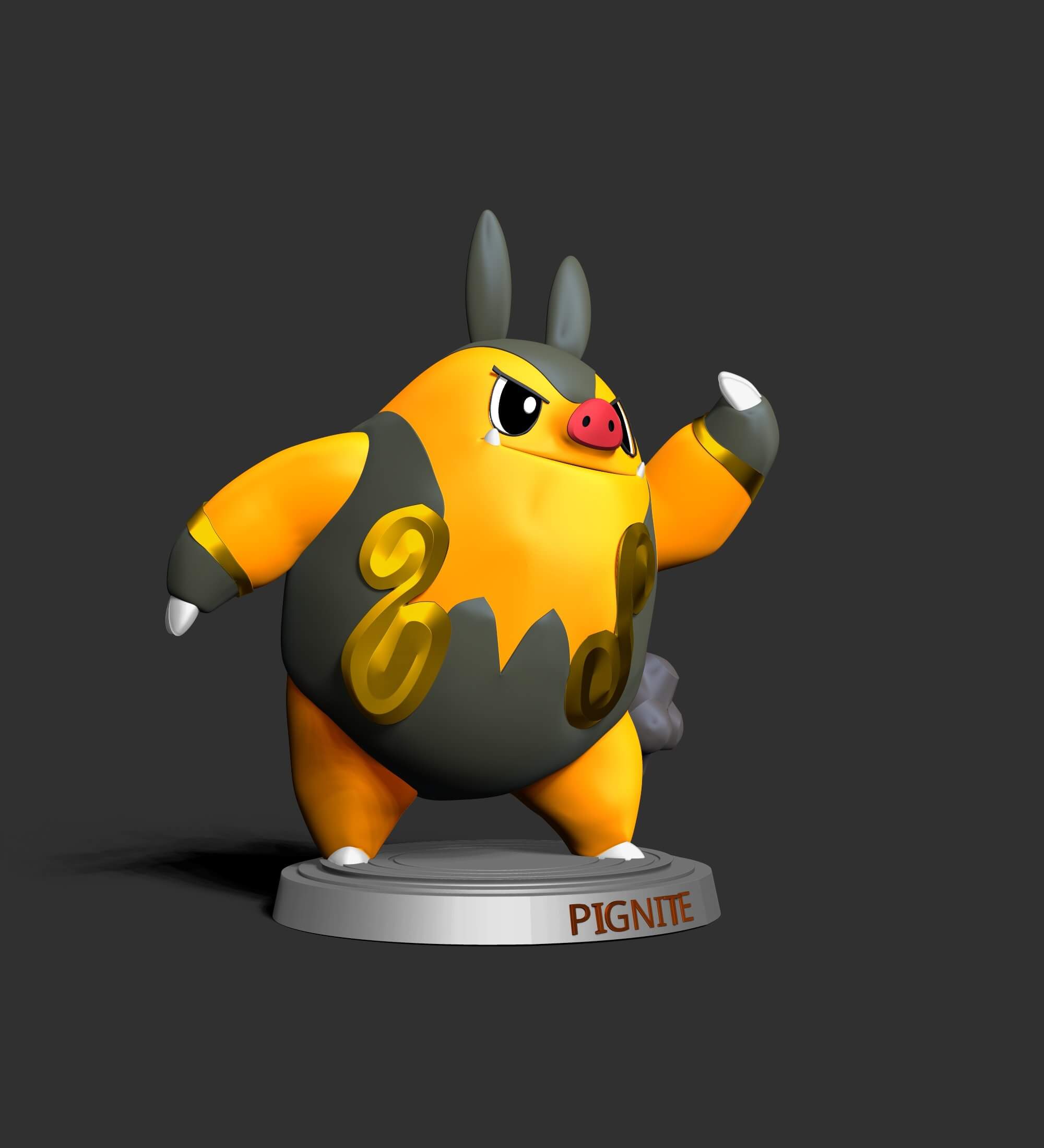 Pignite - Pokemon Go 3D Model by Bon Bon Art