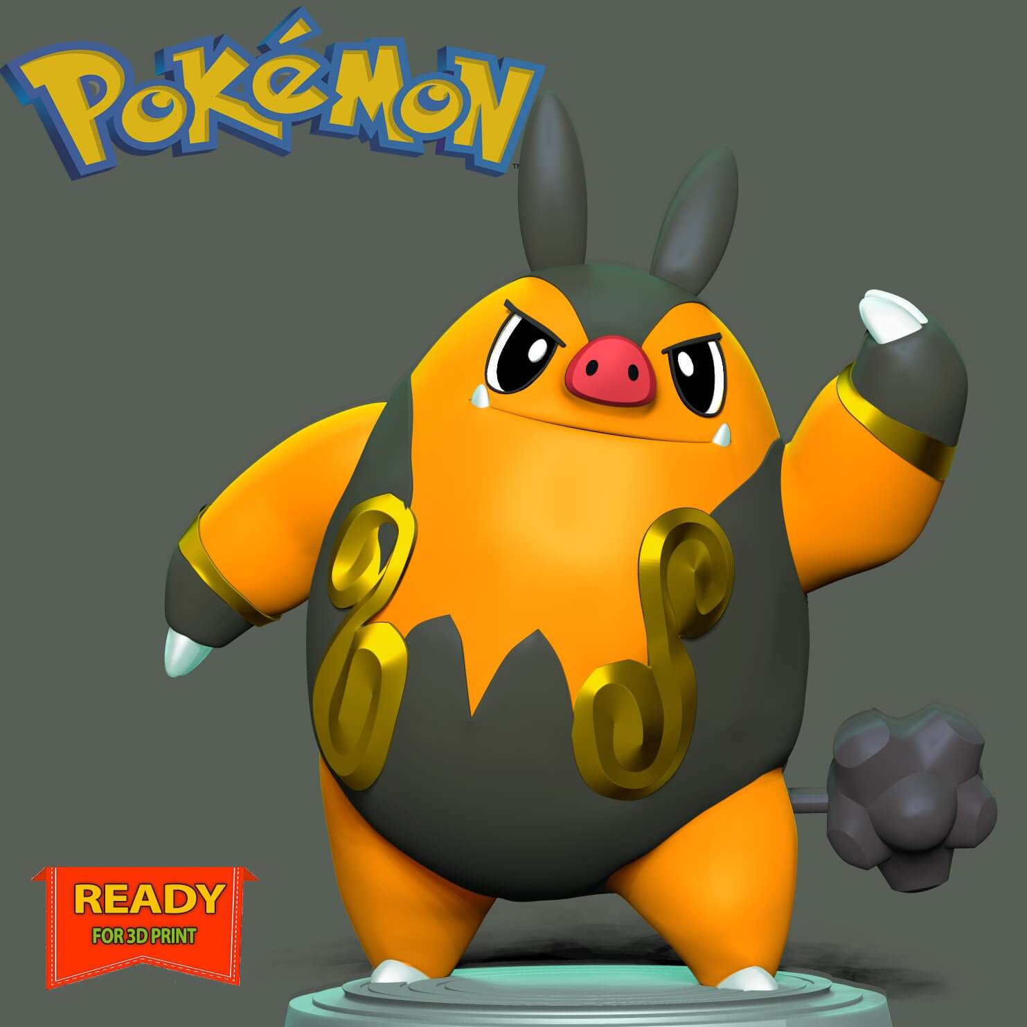 Pignite - Pokemon Go 3D Model by Bon Bon Art
