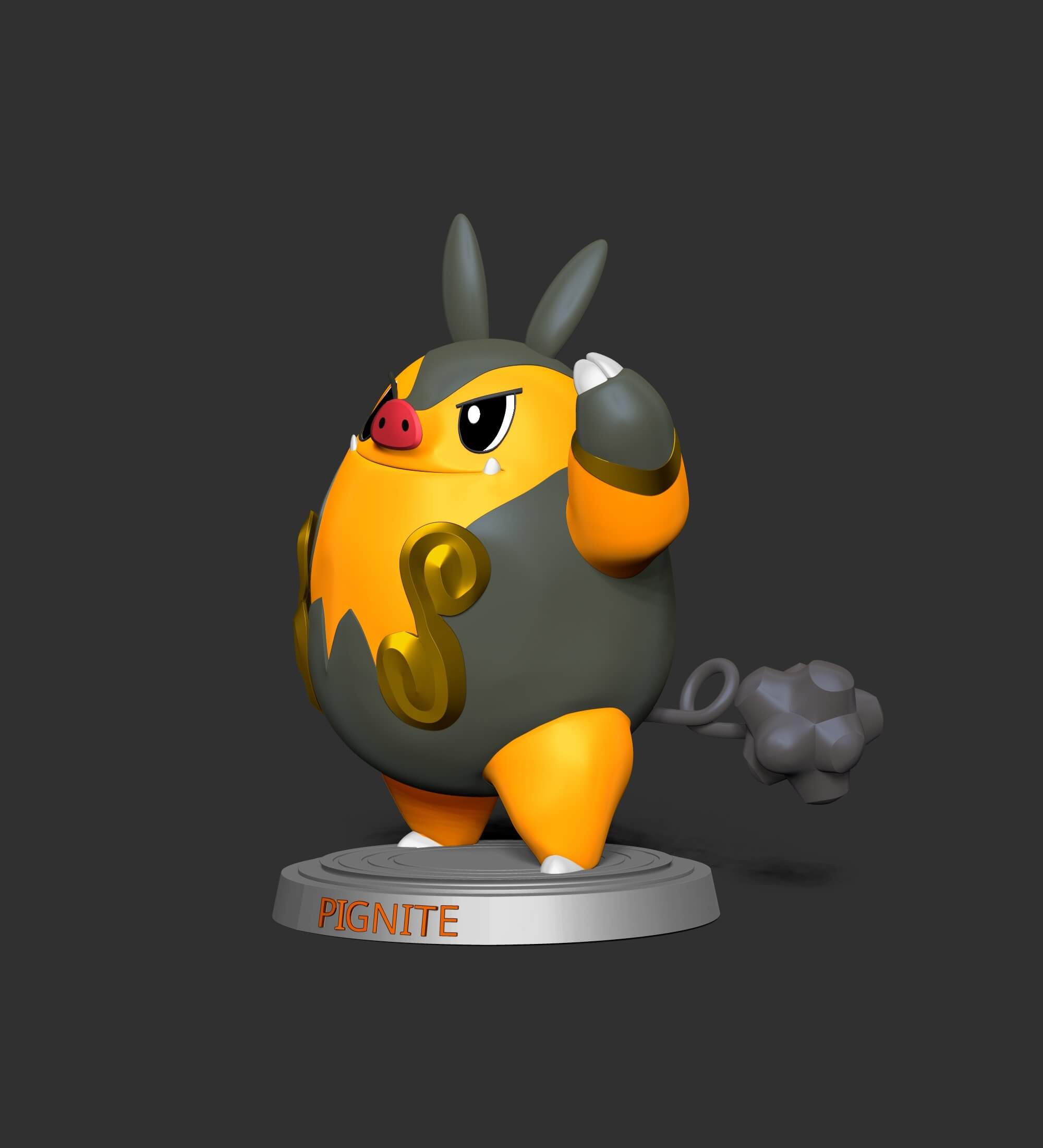 Pignite - Pokemon Go 3D Model by Bon Bon Art